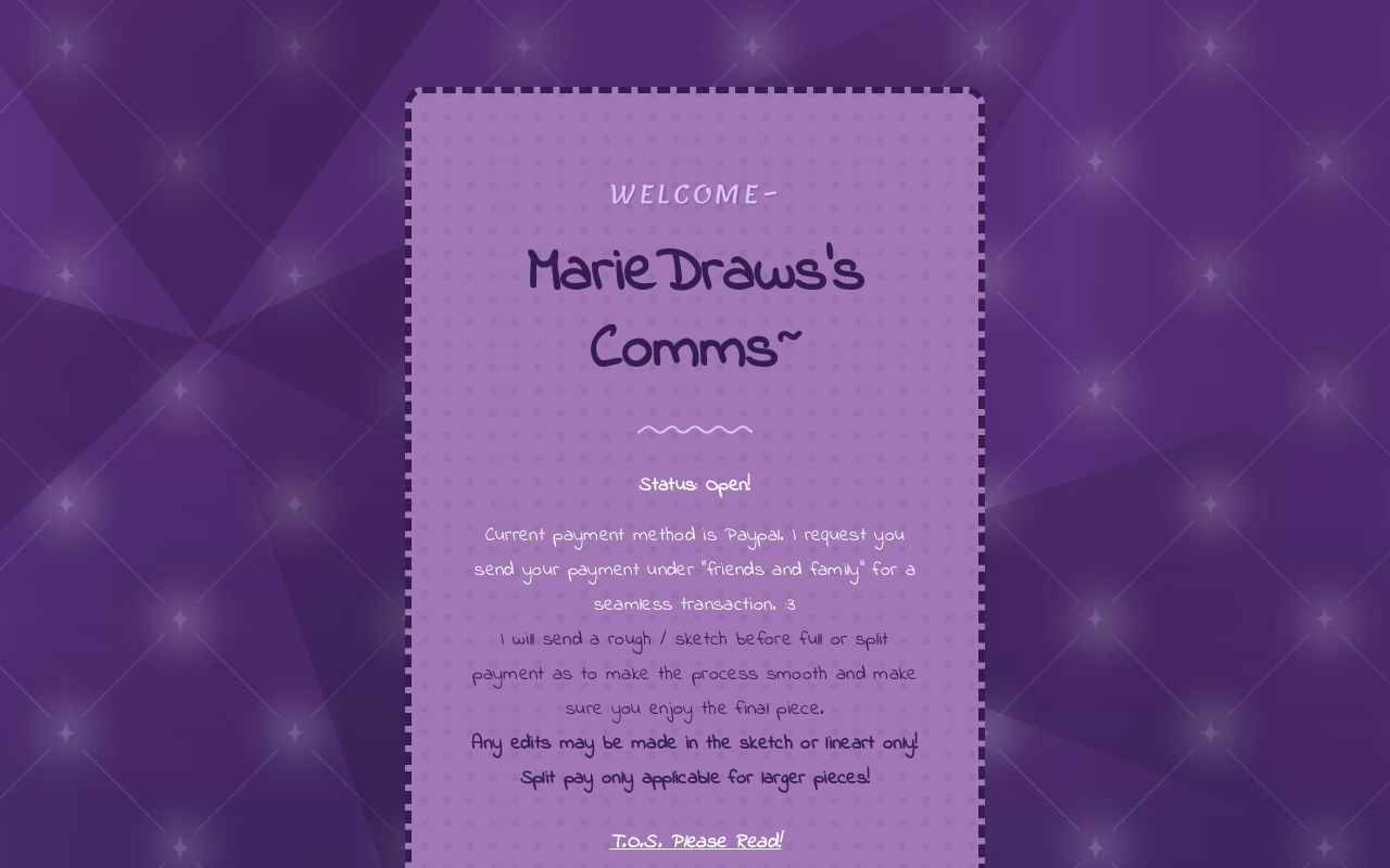 MarieDraws's Commissions